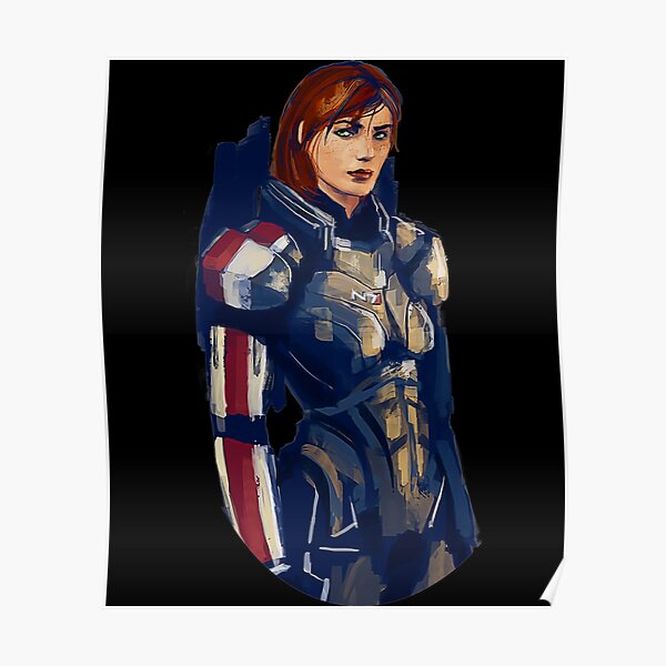 "Mass Effect Femshep from Mass Effect" Poster for Sale by Sherertins ...