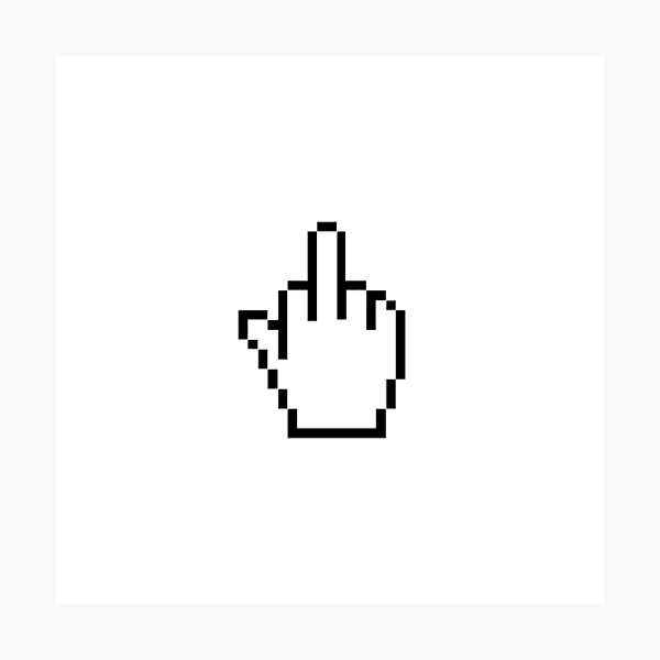 "cursor middle finger" Photographic Print for Sale by tumblrbitch ...
