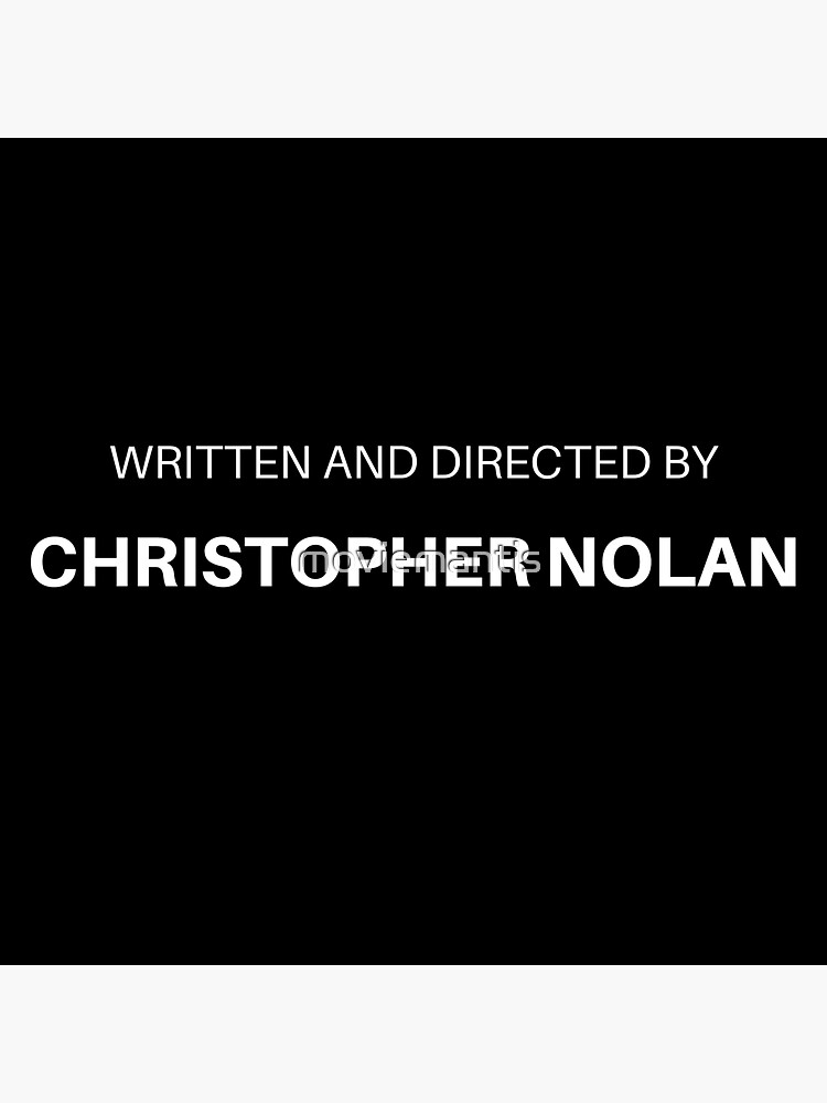 "Written and Directed By Christopher Nolan" Sticker for Sale by ...