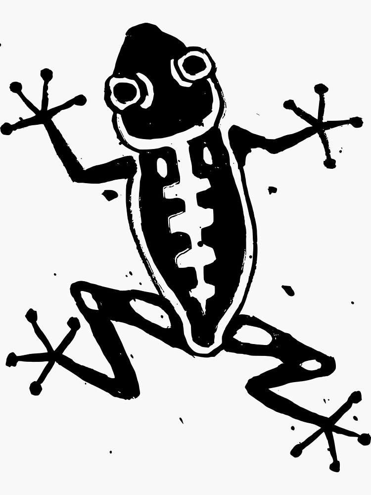 "Aztec frog " Sticker for Sale by misahiraysa | Redbubble
