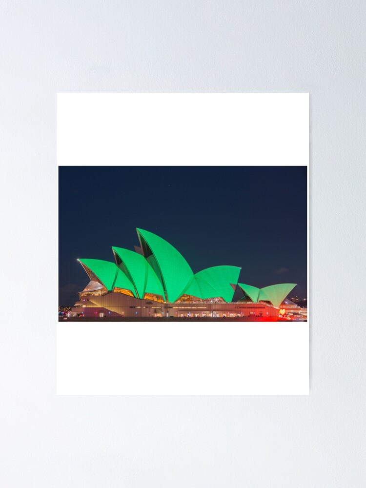 "Green Sydney Opera House Tri-blend " Poster for Sale by MarkPetri6 ...