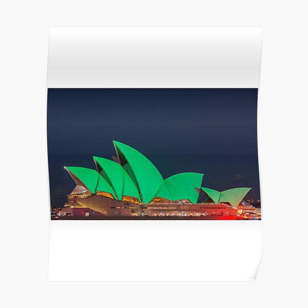 "Green Sydney Opera House Tri-blend " Poster for Sale by MarkPetri6 ...