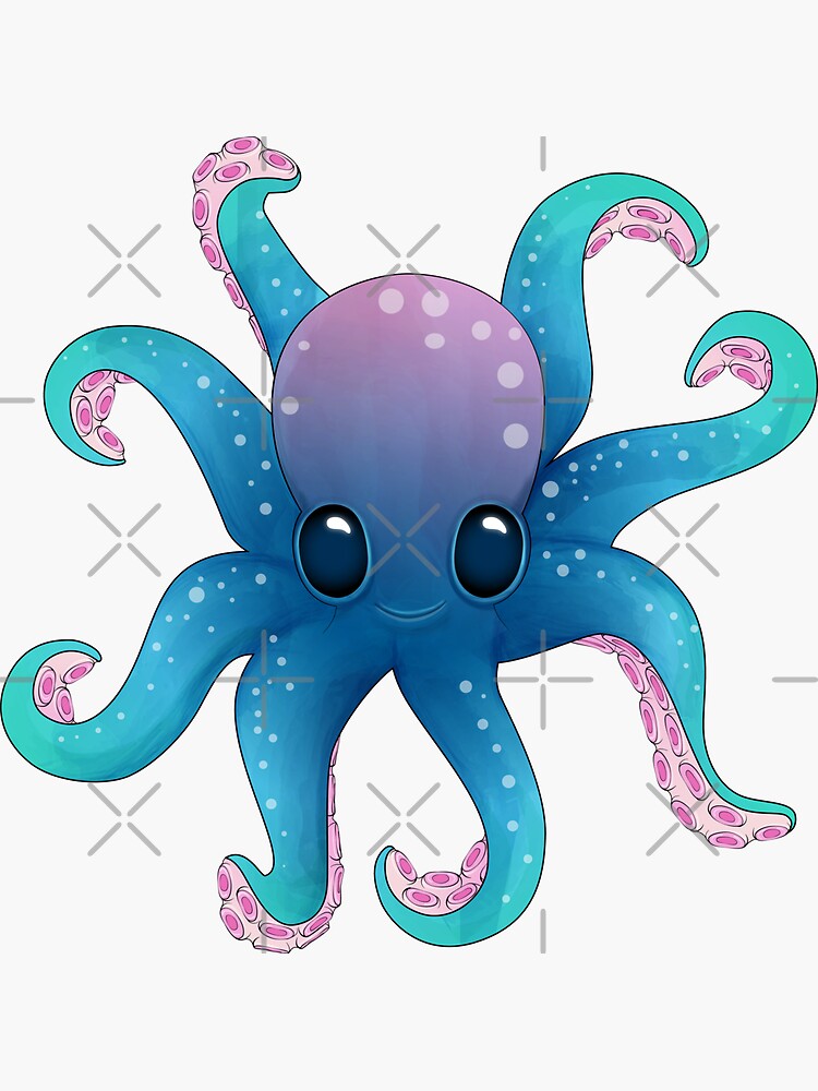 "Octopus friend_Pattern" Sticker for Sale by miavaldez | Redbubble