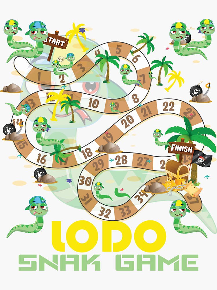 "snake game-Ludo game " Sticker for Sale by shahdesigner | Redbubble