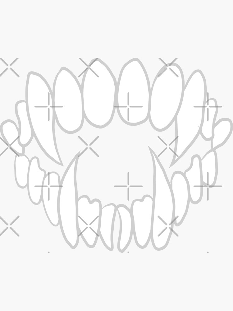 "Vampire Jaws" Sticker for Sale by MyArtWithLove | Redbubble