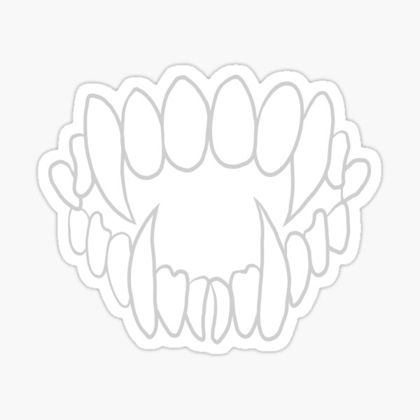 "Vampire Jaws" Sticker for Sale by MyArtWithLove | Redbubble