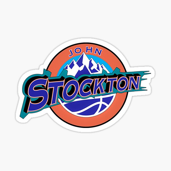 "John Stockton - Utah" Sticker for Sale by Kassieuffey | Redbubble