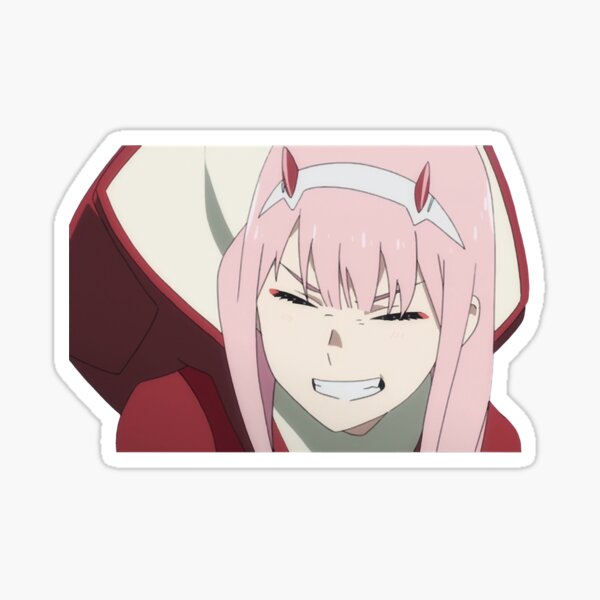 "Zero Two Smile" Sticker for Sale by UhsLag | Redbubble
