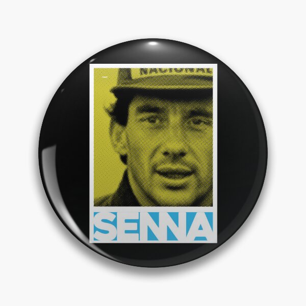 "AYRTON SENNA " Pin for Sale by HartMotorsport | Redbubble