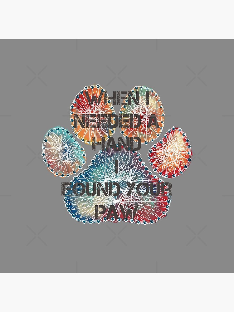 "Paw print, string art, dog/cat, when I needed a hand I found your paw ...