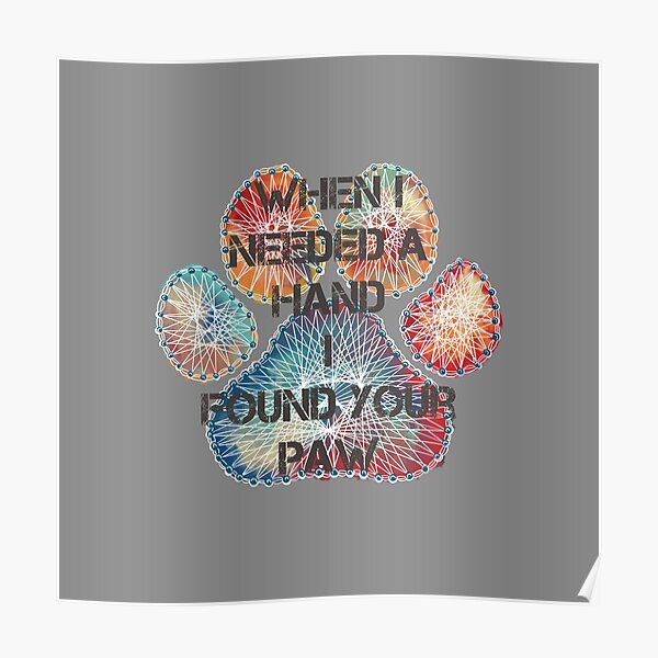 "Paw print, string art, dog/cat, when I needed a hand I found your paw ...