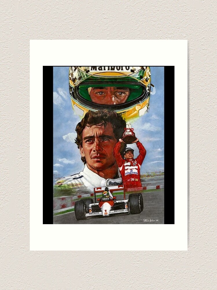"Ayrton senna drawing " Art Print for Sale by HartMotorsport | Redbubble