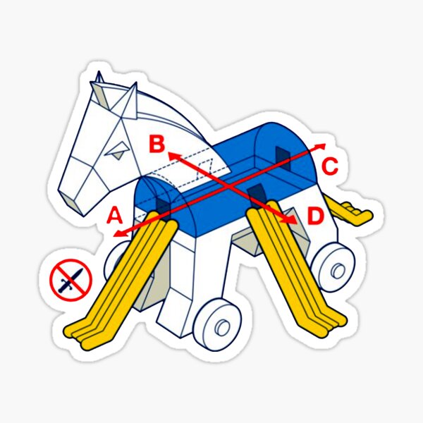 "Trojan Safety " Sticker for Sale by goltipaka | Redbubble