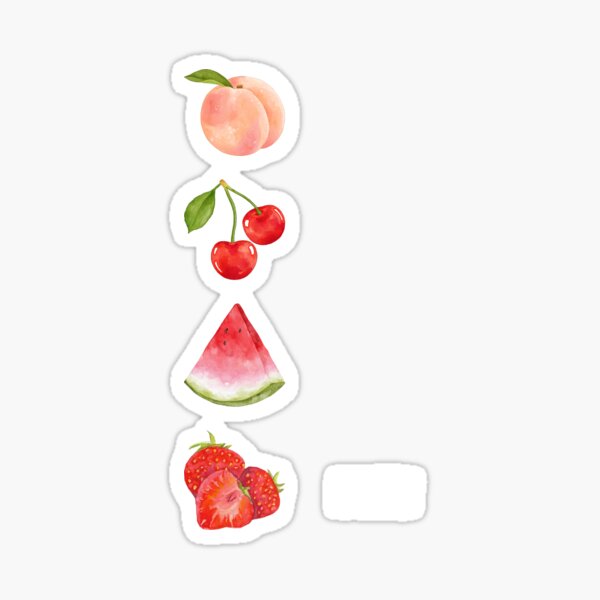 "Fruits aesthetics" Sticker for Sale by Sawika | Redbubble