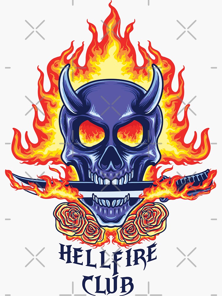 "Hellfire club - stranger things" Sticker for Sale by fericireshop ...