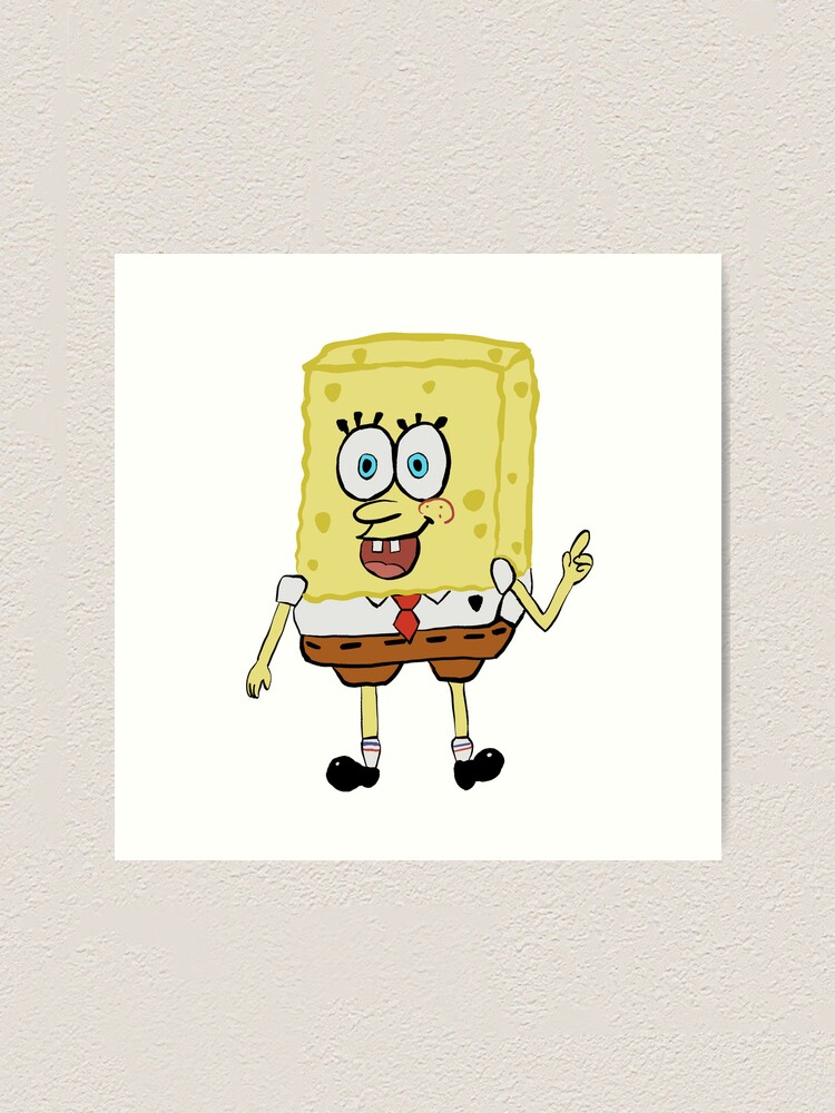 "sponge bob meme" Art Print for Sale by auroradraws | Redbubble