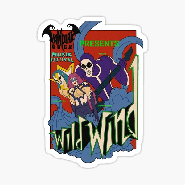"Vampire Rock Wild Wind Poster" Sticker for Sale by TerrencePierson ...