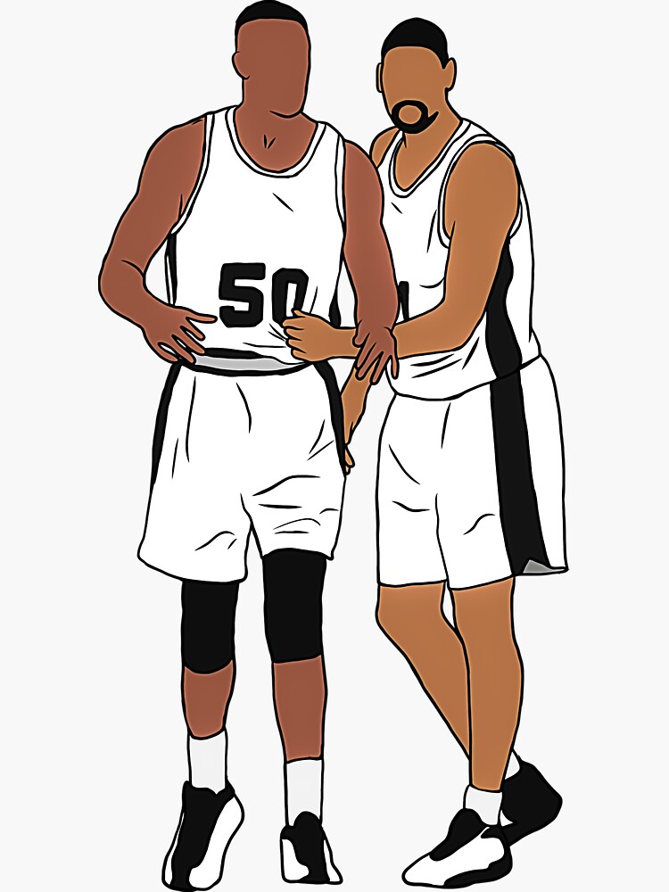 "David Robinson And Tim Duncan" Sticker for Sale by lieselottcher ...