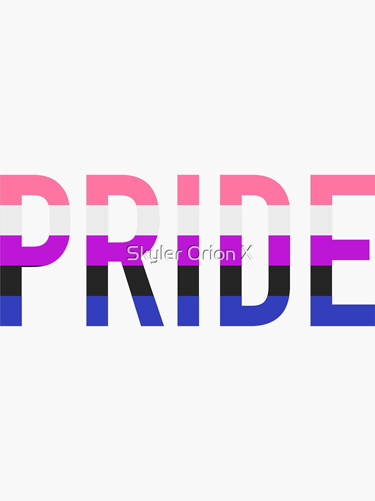 "Pride, Gender Fluid" Sticker by fc13empire | Redbubble