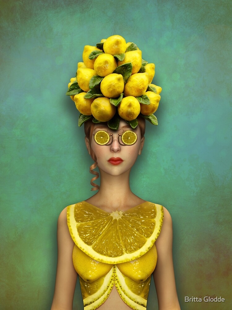 "Lovely Lemon Lady" Poster for Sale by BrittaGlodde | Redbubble