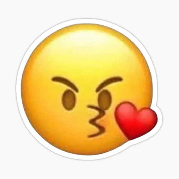 "Angry Kissy Face" Sticker for Sale by Graces-digital | Redbubble