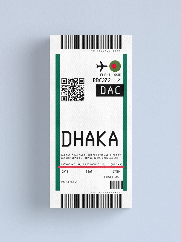 "Dhaka Hazrat Shahjalal International Airport (DAC) Boarding Pass ...