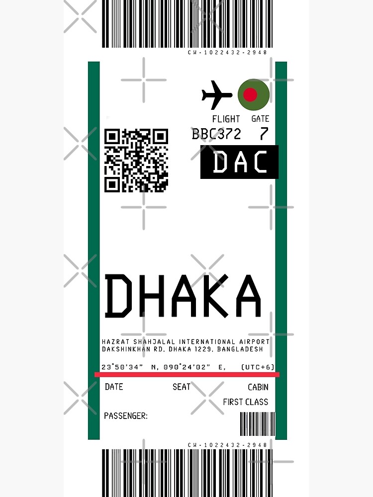 "Dhaka Hazrat Shahjalal International Airport (DAC) Boarding Pass ...