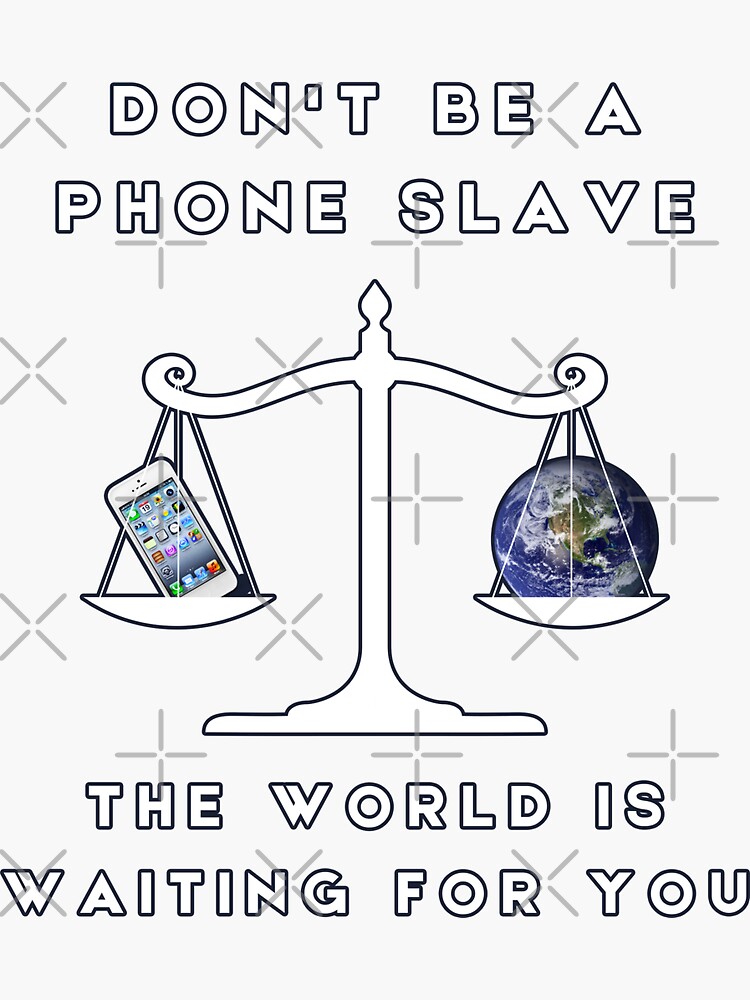 "Mobile Phone Addiction" Sticker for Sale by Vimbuy | Redbubble