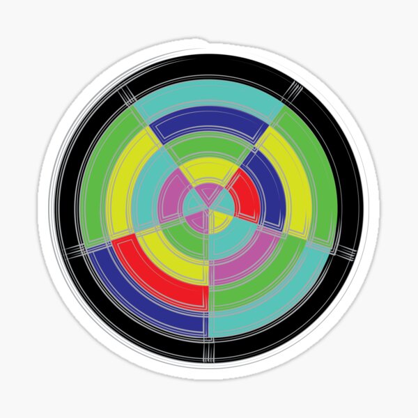 "Color Wheel Design & Illustration " Sticker for Sale by LimeMargarita ...
