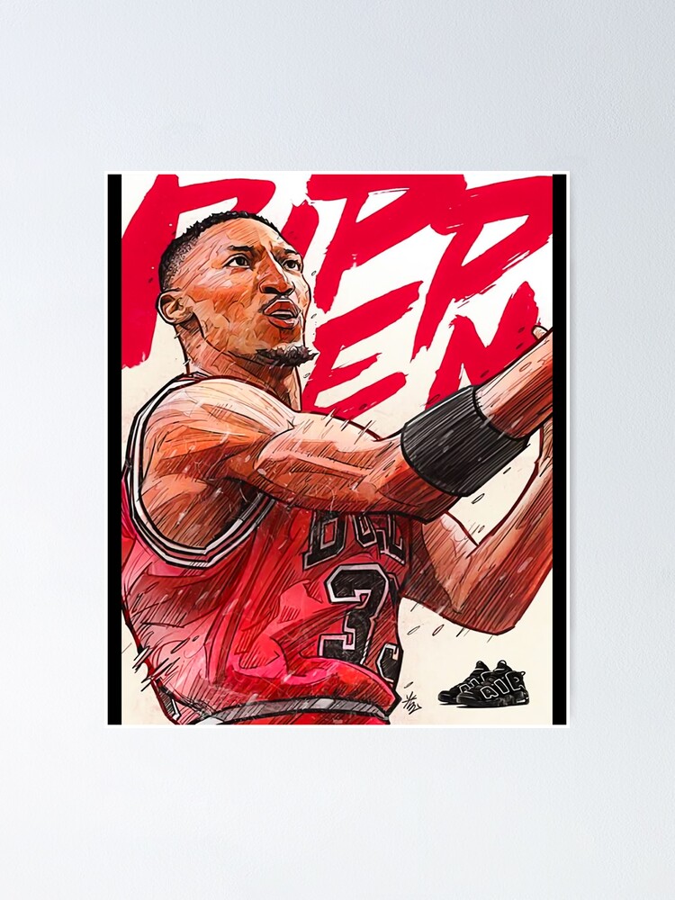 "Scottie Pippen Legend Of NBA Basketball Player RIP" Poster for Sale by ...