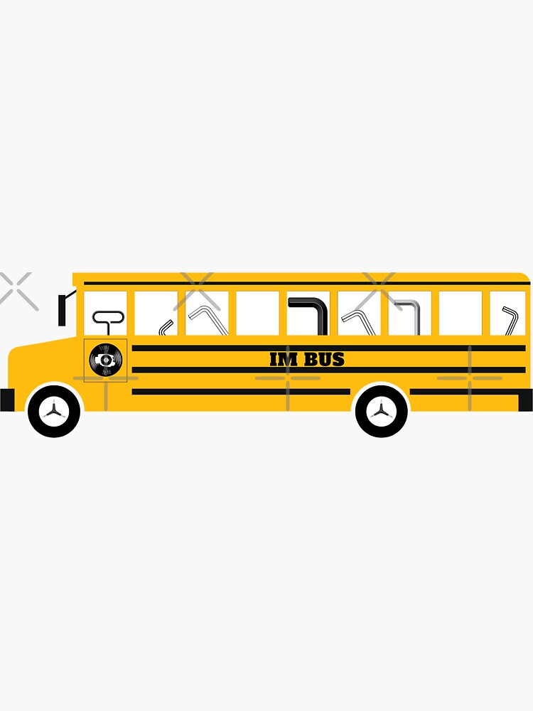 "Inbus vs Imbus - an American Allen key school bus" Sticker for Sale by ...