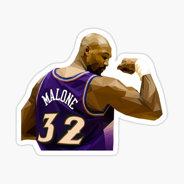 "Karl Malone Flex Low Poly No BG Karl Malone" Sticker for Sale by ...