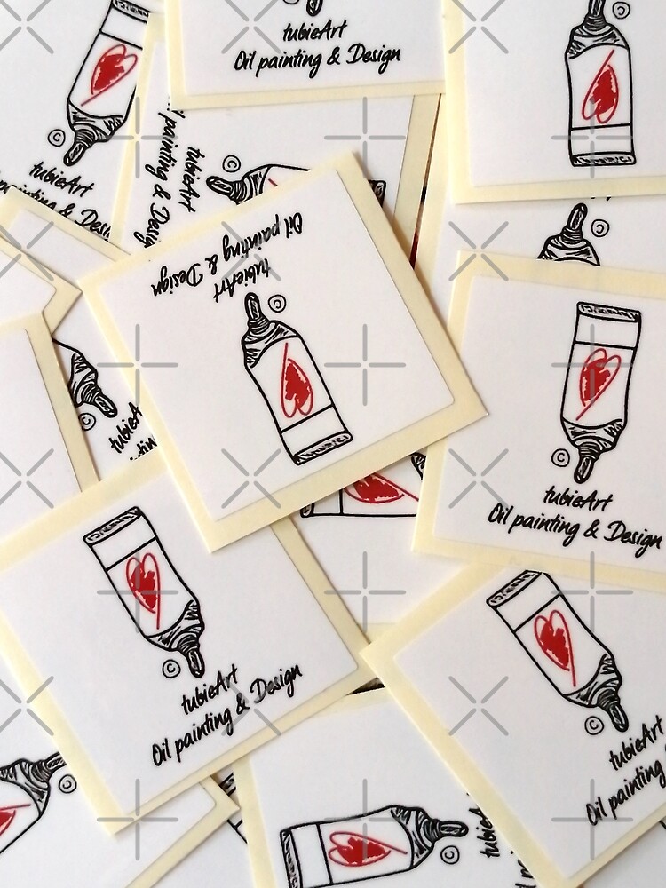 "Paint tube stickers & Pink - Art tools with Hearts " Poster for Sale ...