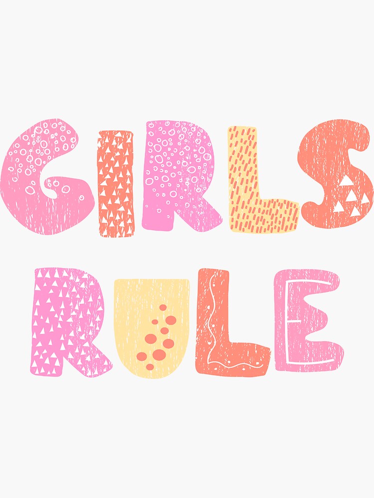 "Teenage girls rule" Sticker for Sale by SweetKidsDesign | Redbubble