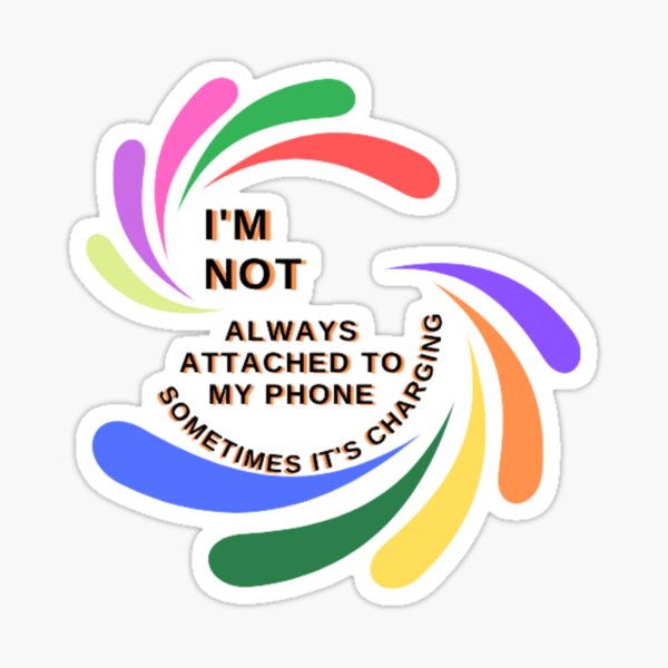 "Mobile Phone Addiction" Sticker for Sale by Hediko | Redbubble