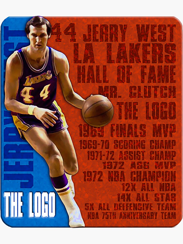 "Jerry West logo Jerry WestJerry West" Sticker for Sale by Nakitarta ...