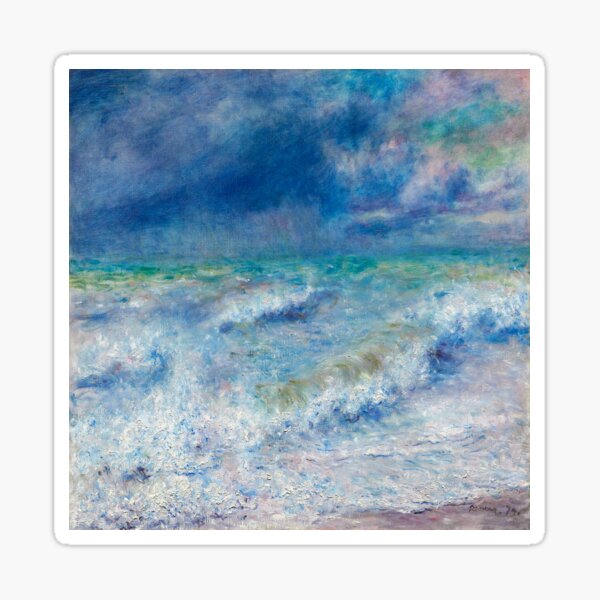 "Seascape by Pierre Auguste Renoir" Sticker for Sale by KatisDesign ...