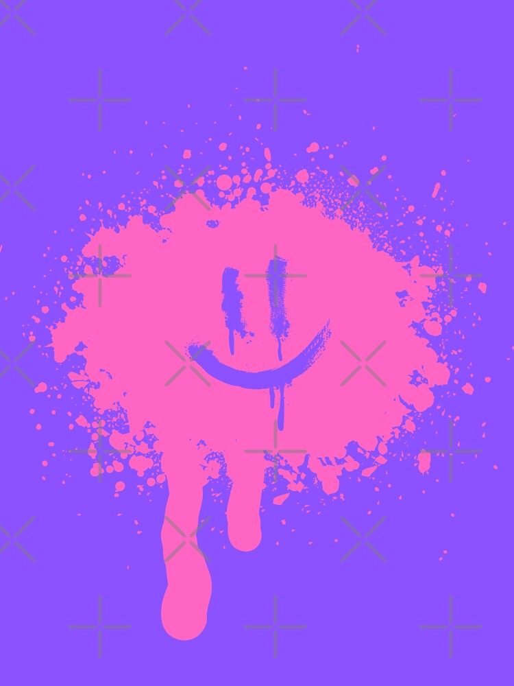 "Neon Splatter Smiley Face" Sticker for Sale by Simovations | Redbubble