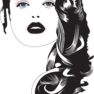 "Women glamor fashion portrait closeup," Sticker for Sale by ...