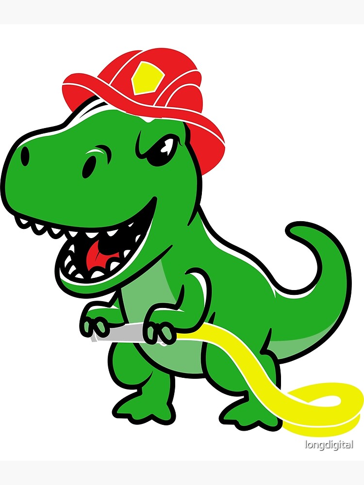 "Dinosaur Firefighter 2022" Poster for Sale by longdigital | Redbubble