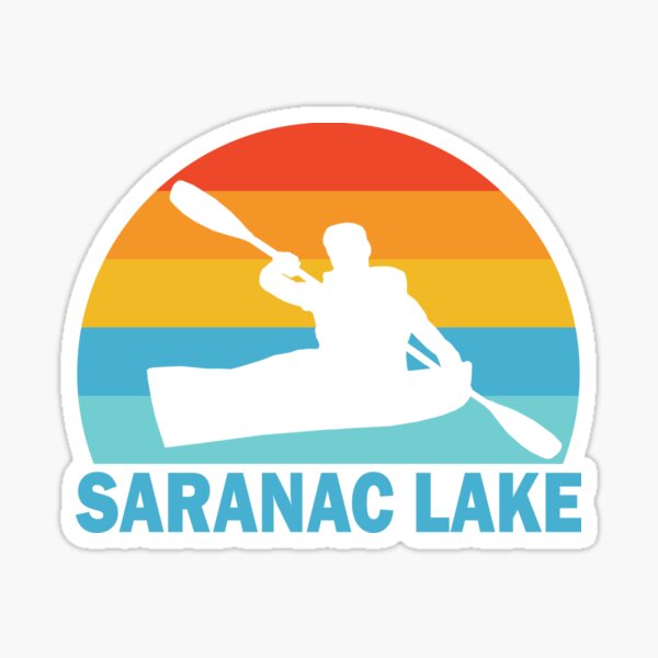 "Saranac Lake New York Kayak" Sticker for Sale by esskay | Redbubble