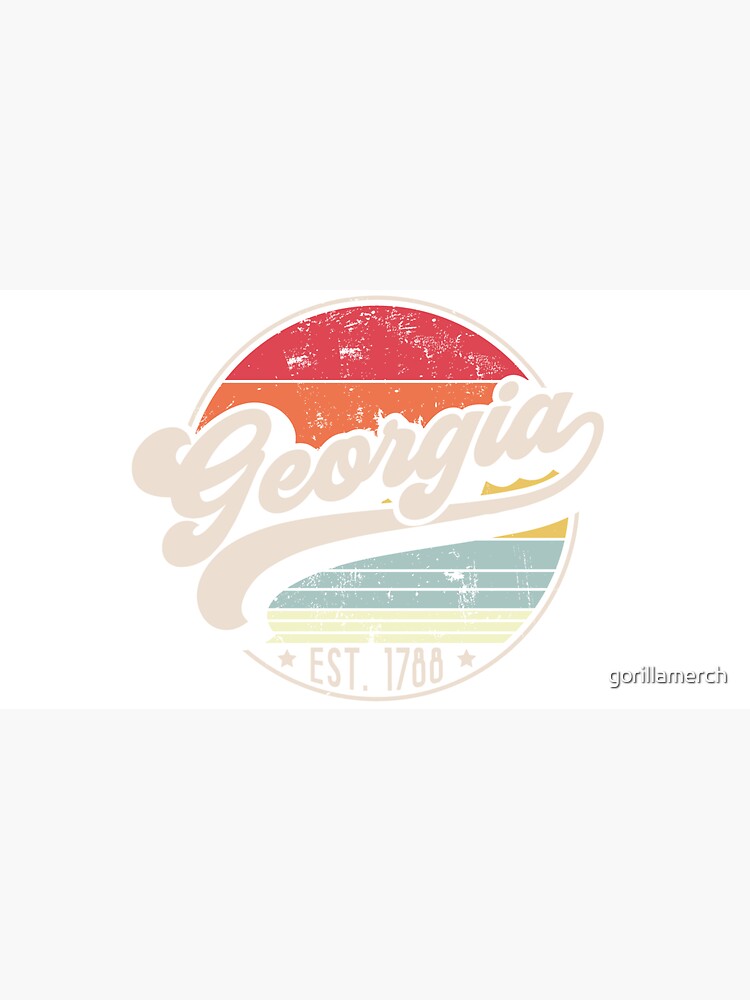 "Retro Georgia Distressed Sunset Design" Cap for Sale by gorillamerch ...