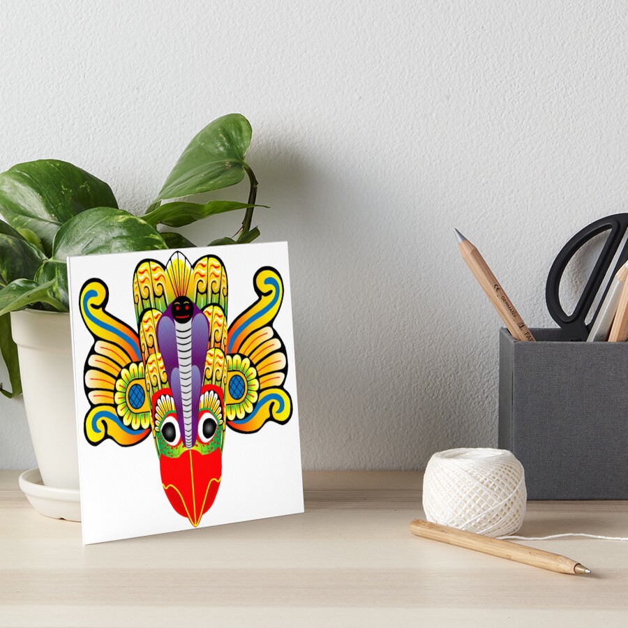 "Gurulu Yaka Sri Lanka Traditional Demon Mask for T - shirts" Art Board ...