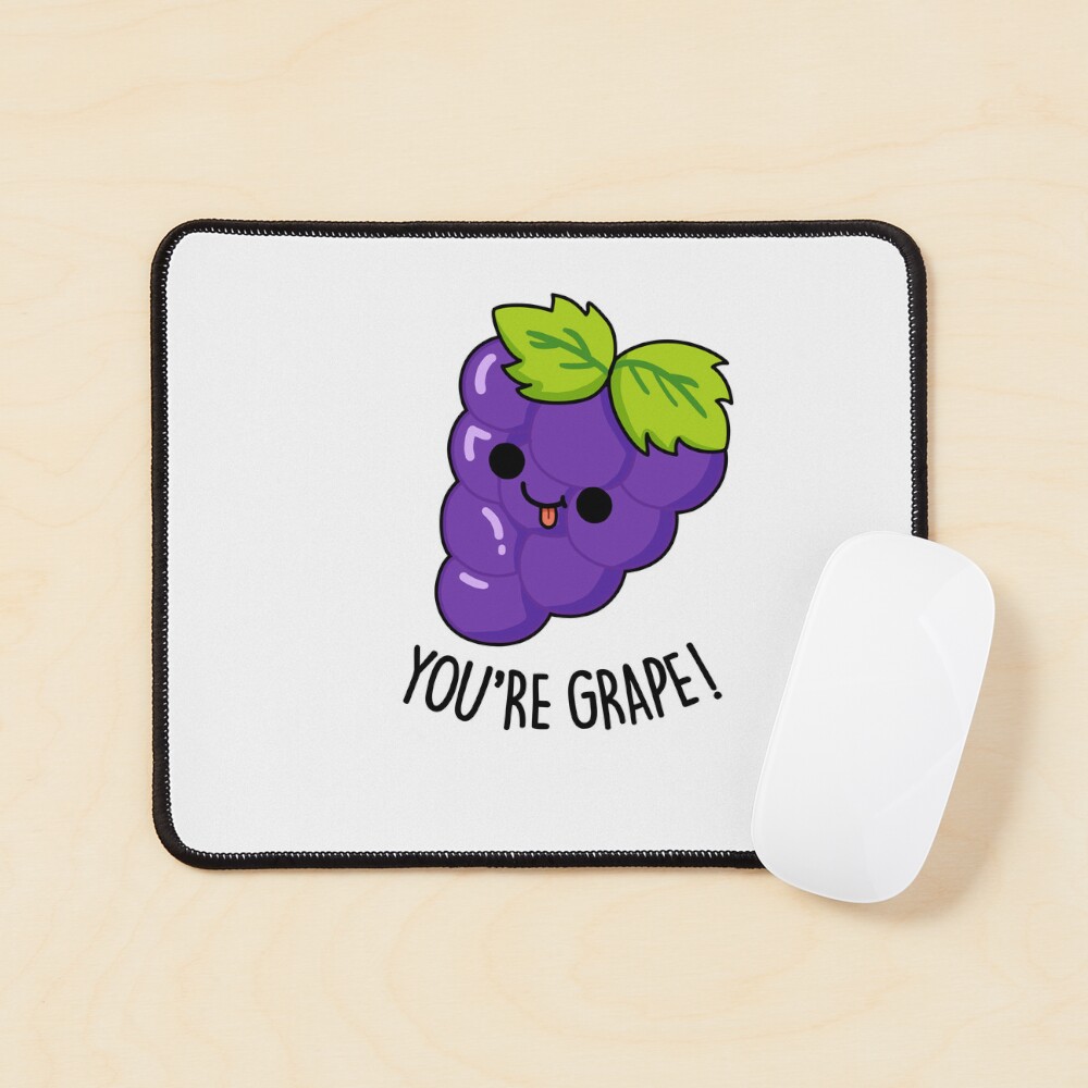 "You're Grape Funny Fruit Puns " Sticker for Sale by punnybone | Redbubble