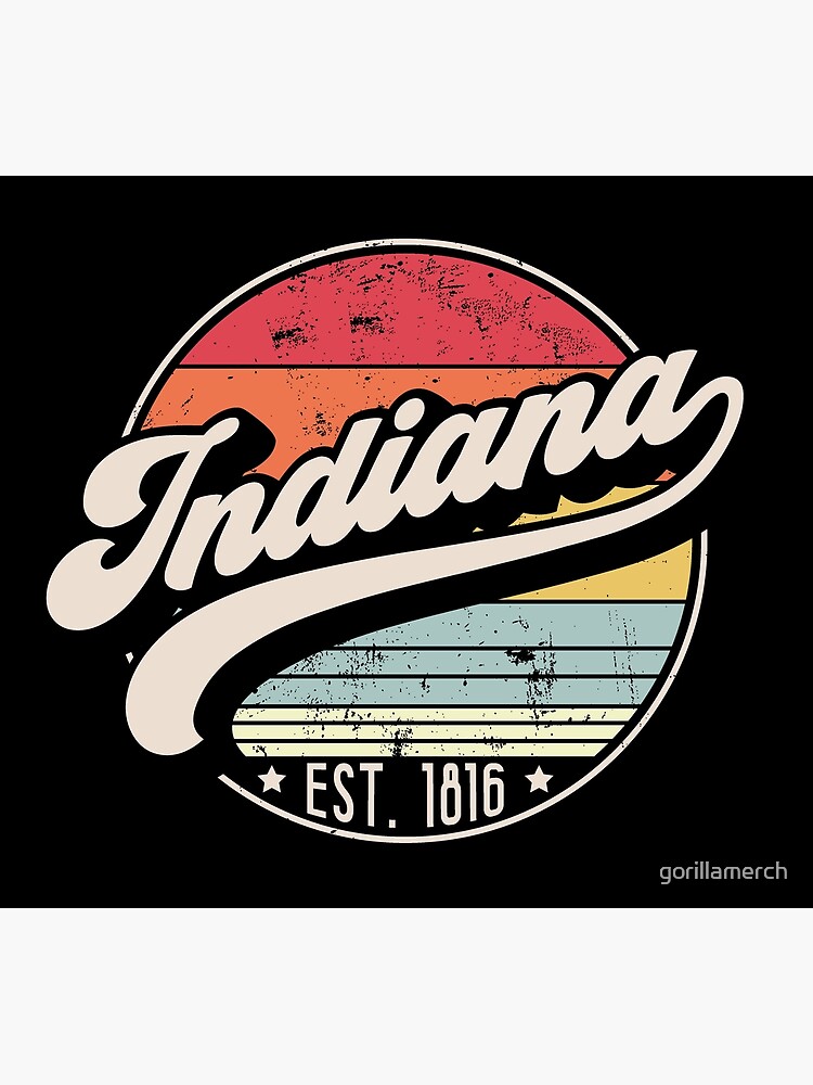 "Retro Indiana Distressed Sunset Design" Poster for Sale by ...