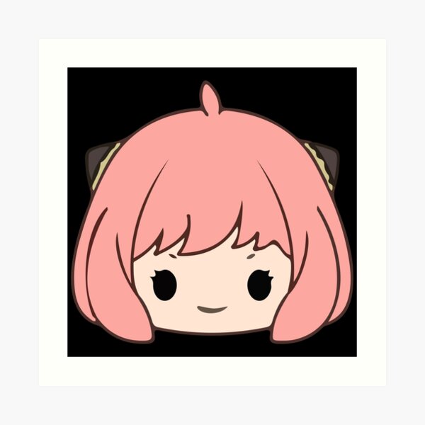 "Anya Forger Chibi Face" Art Print for Sale by MangaMolly | Redbubble