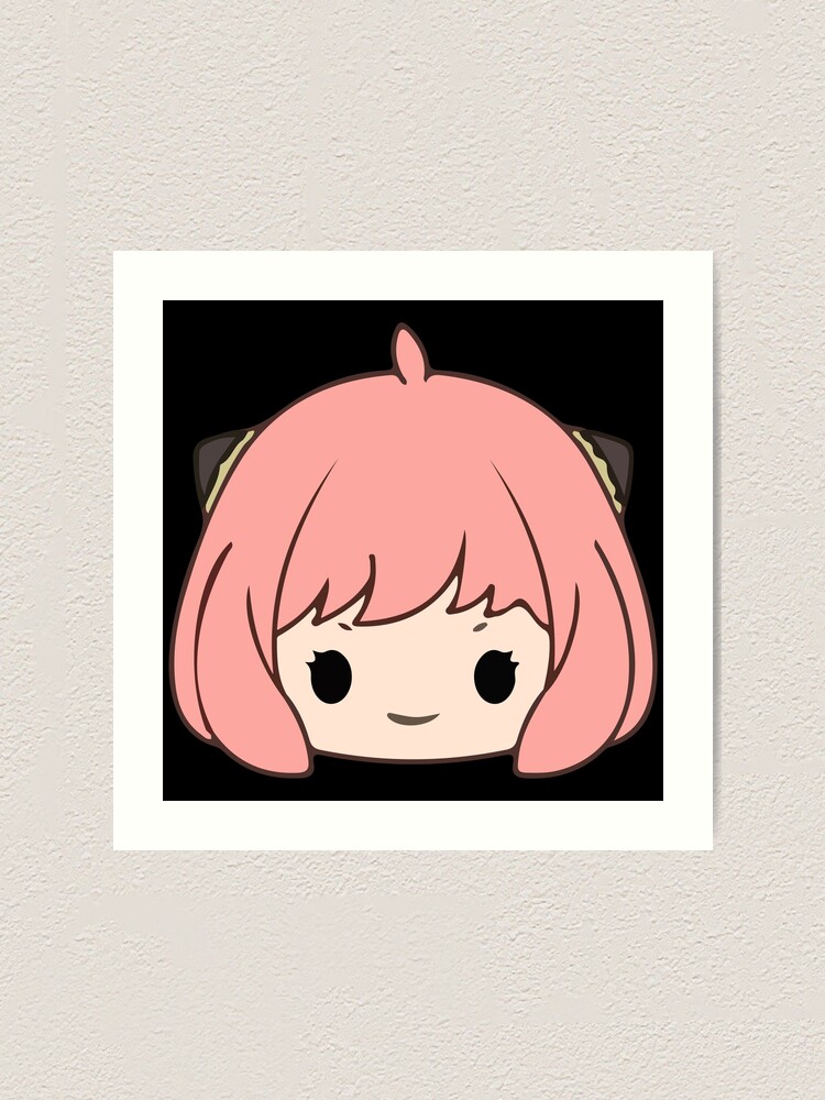 "Anya Forger Chibi Face" Art Print for Sale by MangaMolly | Redbubble