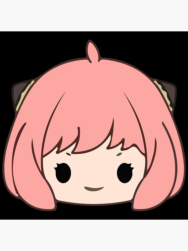 "Anya Forger Chibi Face" Art Print for Sale by MangaMolly | Redbubble