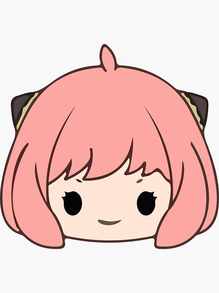 "Anya Forger Chibi Face" Sticker for Sale by MangaMolly | Redbubble