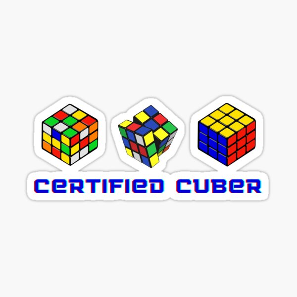 "certified cuber" Sticker for Sale by craftgiraffe | Redbubble